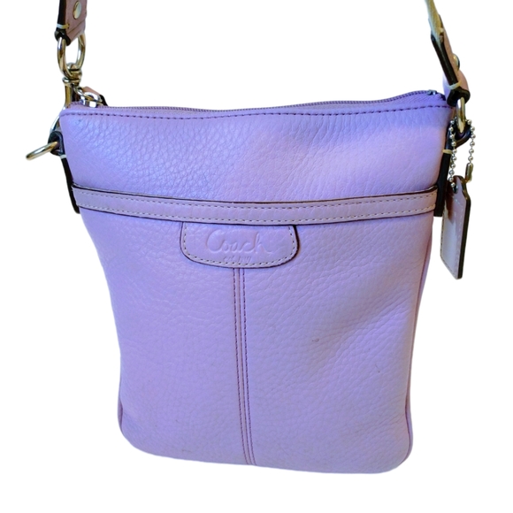 Coach | Bags | Coach Purple Leather Swingpack Crossbody Bag | Poshmark